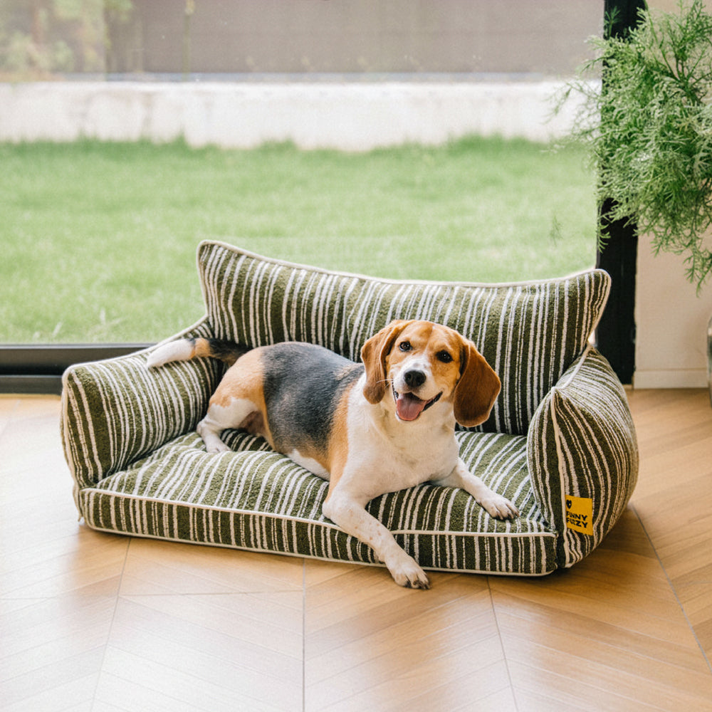 Orthopedic All-season Dog Sofa Bed Boucle Dog Bed - Funnyfuzzy SnugNes
