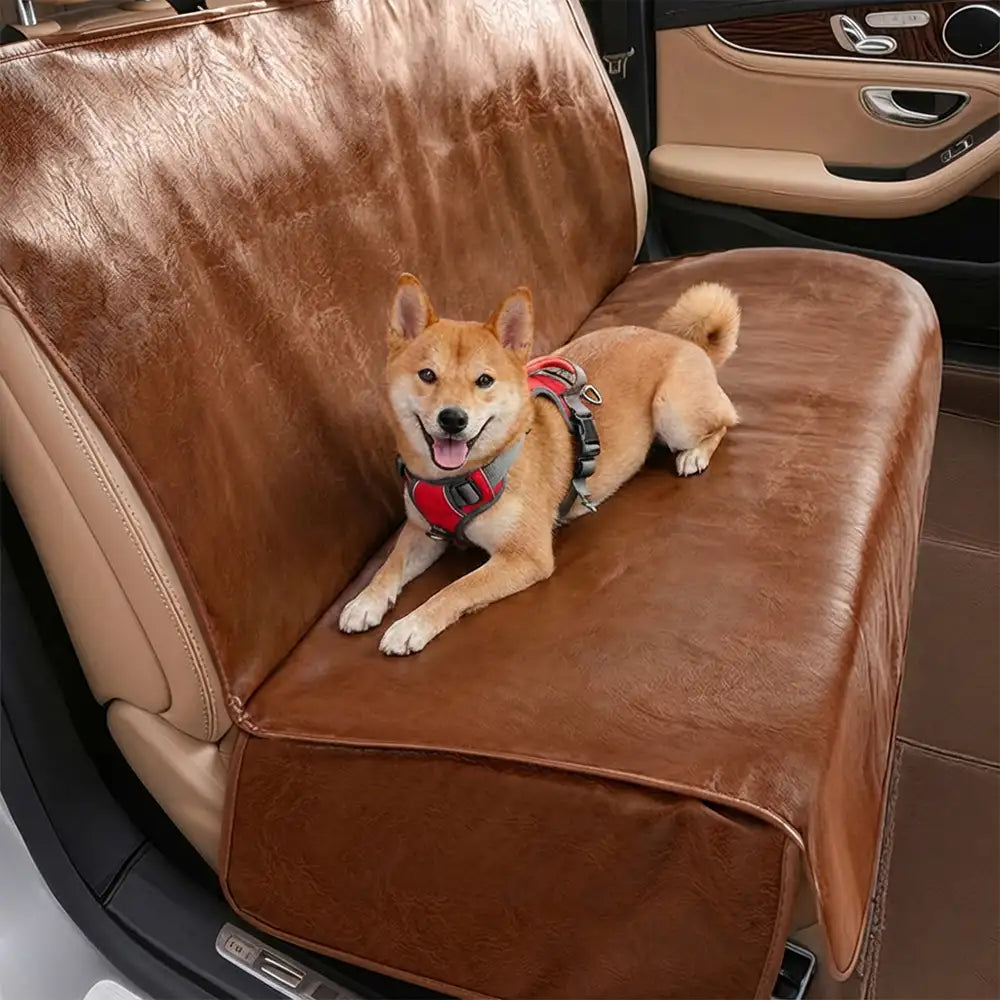 Pet Friendly Faux Leather Car Seat Mask - Waterproof And Stain Resista